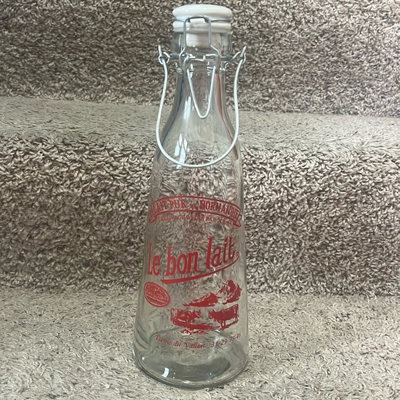Kitchen | Vintage Lait Pur De Normandie Le Bon Lait French Milk Bottle ...